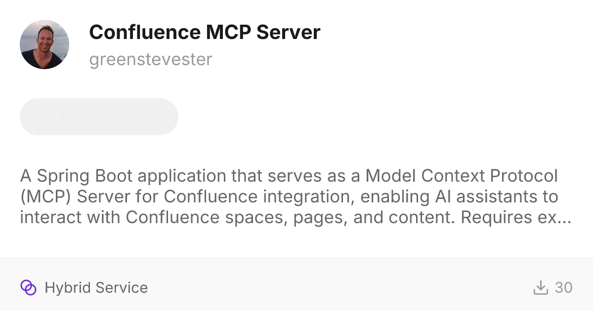 Confluence MCP Server | MCP Servers · LobeHub