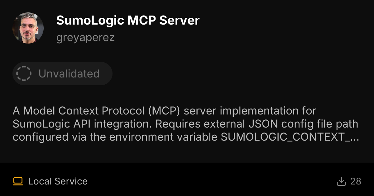 SumoLogic MCP Server | MCP Servers · LobeHub