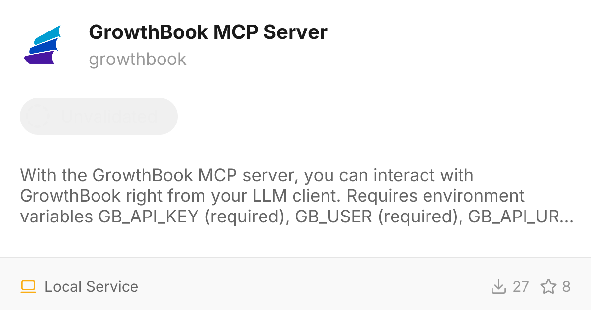 GrowthBook MCP Server | MCP Servers · LobeHub