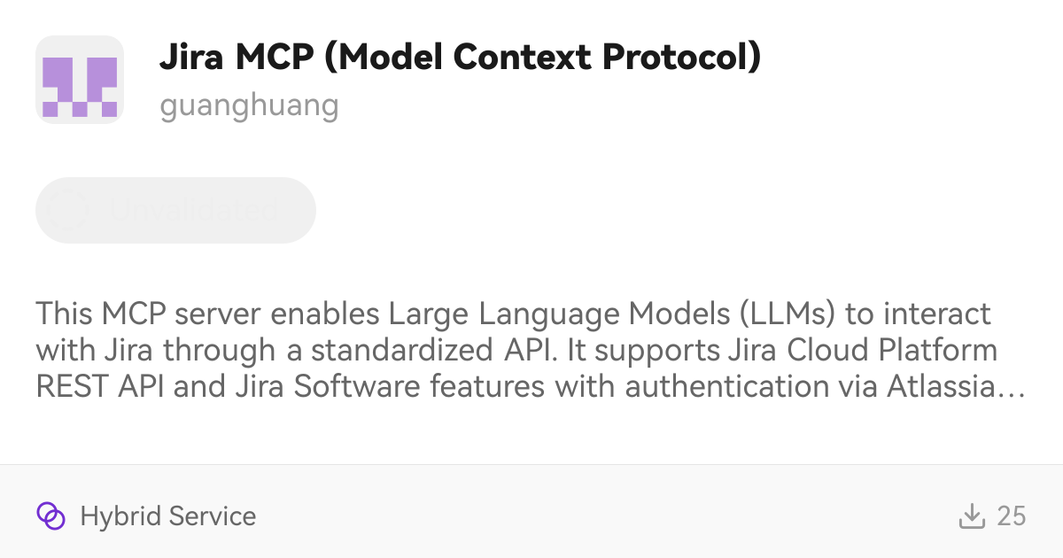 Jira MCP (Model Context Protocol) | ... · LobeHub