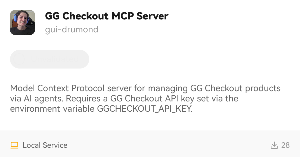 GG Checkout MCP Server | MCP Servers · LobeHub