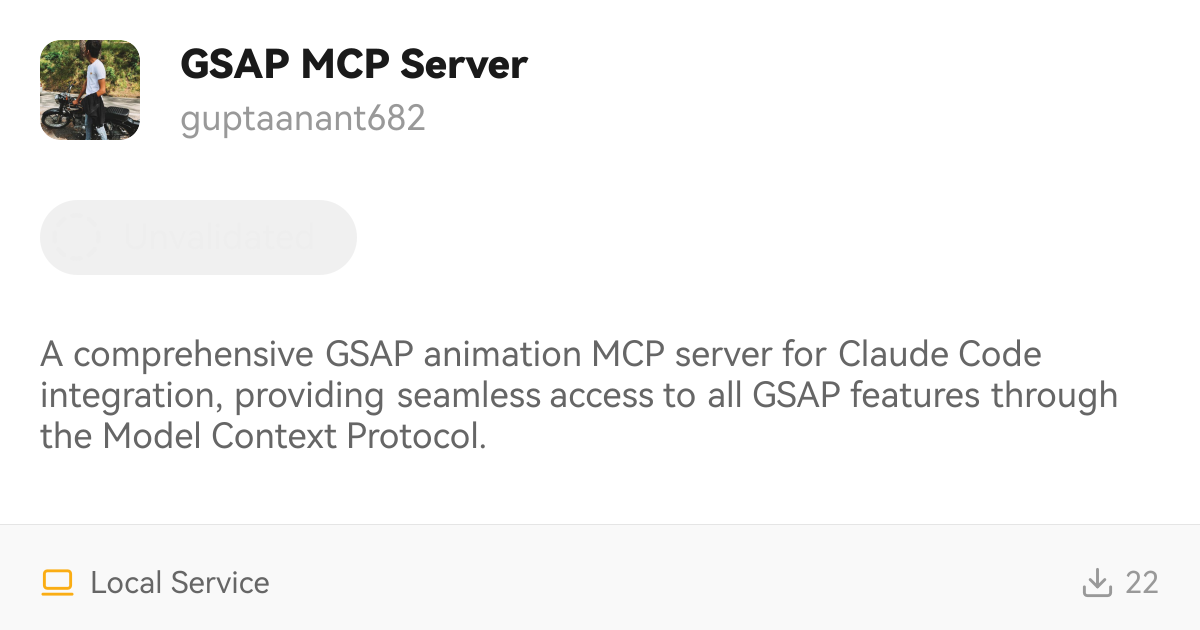 GSAP MCP Server | MCP Servers · LobeHub