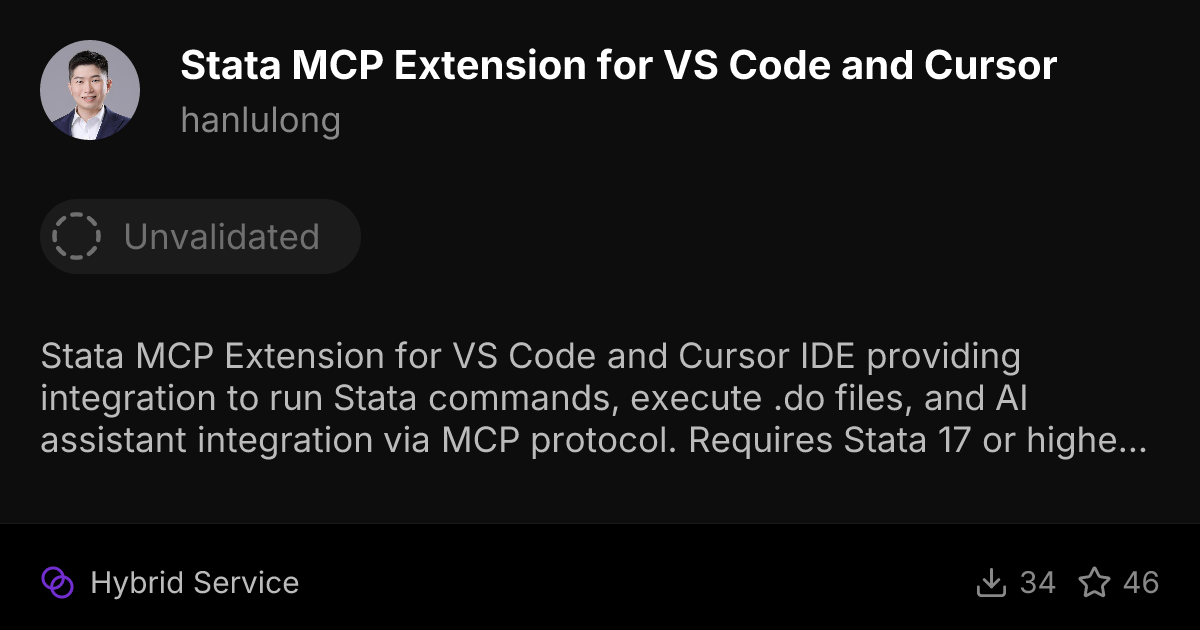 Stata MCP 扩展插件 for VS Code 和 Cursor ... · LobeHub