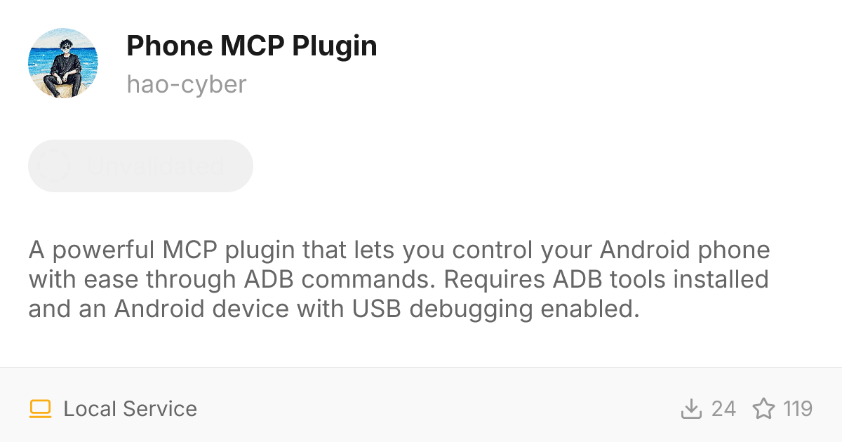 Phone MCP Plugin | MCP Servers · LobeHub