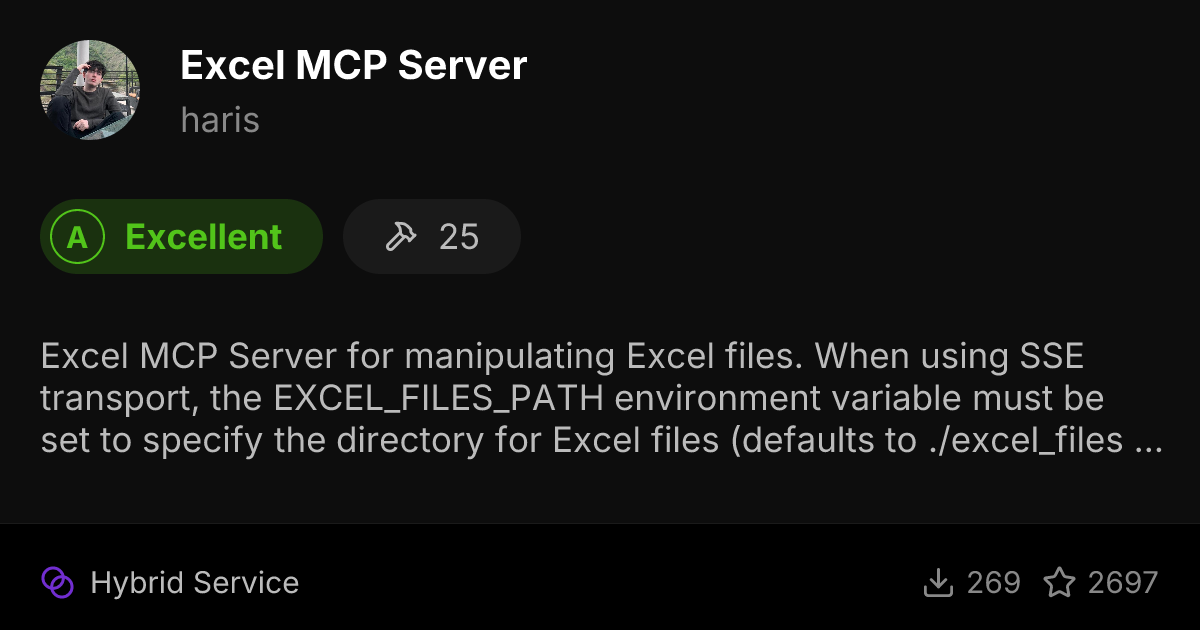 Excel MCP Server | MCP Servers · LobeHub