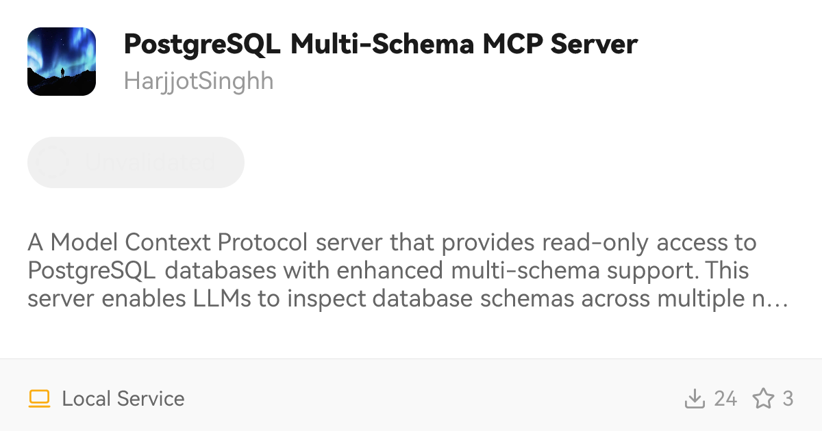 PostgreSQL Multi-Schema MCP Server |... · LobeHub