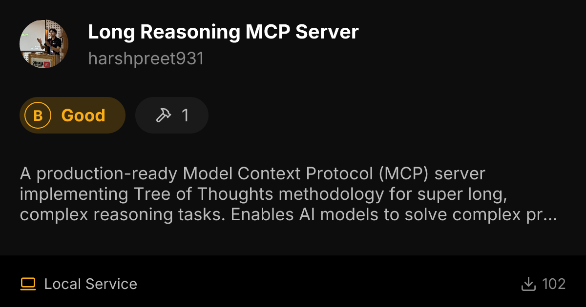 Serveur MCP de Raisonnement Long | M... · LobeHub