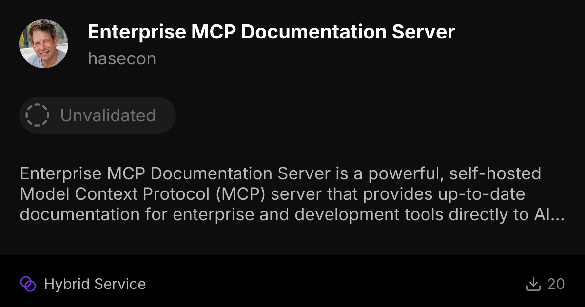 企业 MCP 文档服务器 | MCP Servers · LobeHub