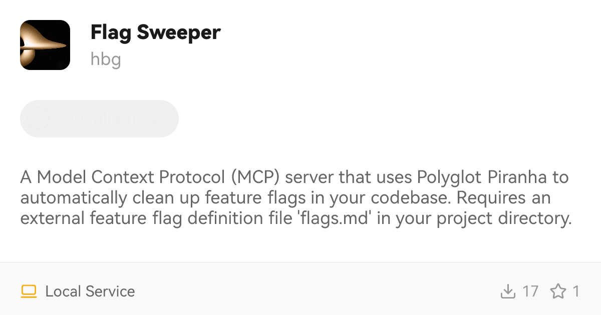Flag Sweeper | MCP Servers · LobeHub