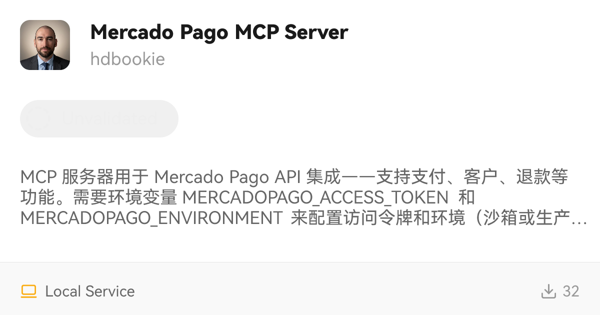 Servidor MCP de Mercado Pago | MCP S... · LobeHub