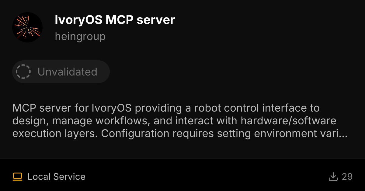 IvoryOS MCP server | MCP Servers · LobeHub