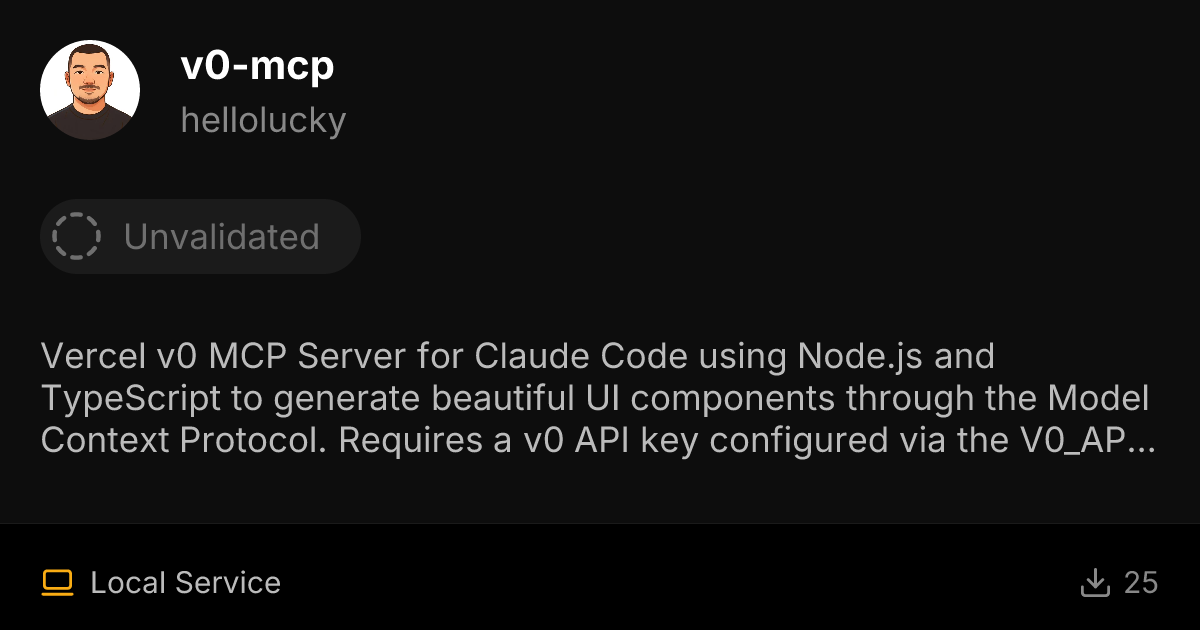 v0-mcp | MCP Servers · LobeHub
