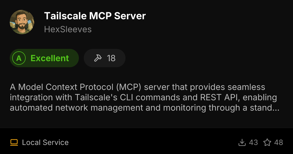 Tailscale MCP Server | MCP Servers · LobeHub
