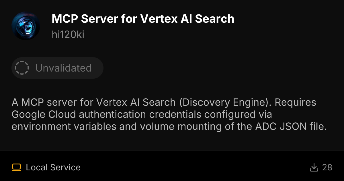 MCP Server for Vertex AI Search | MC... · LobeHub