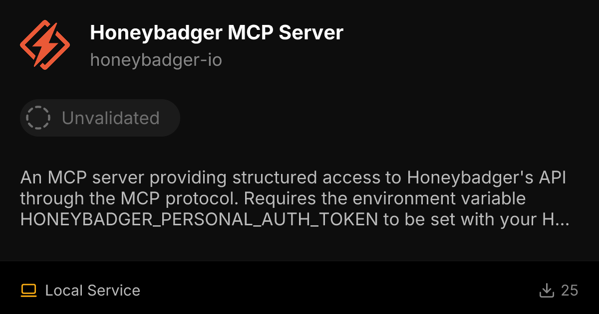 Honeybadger MCP Server | MCP Servers · LobeHub