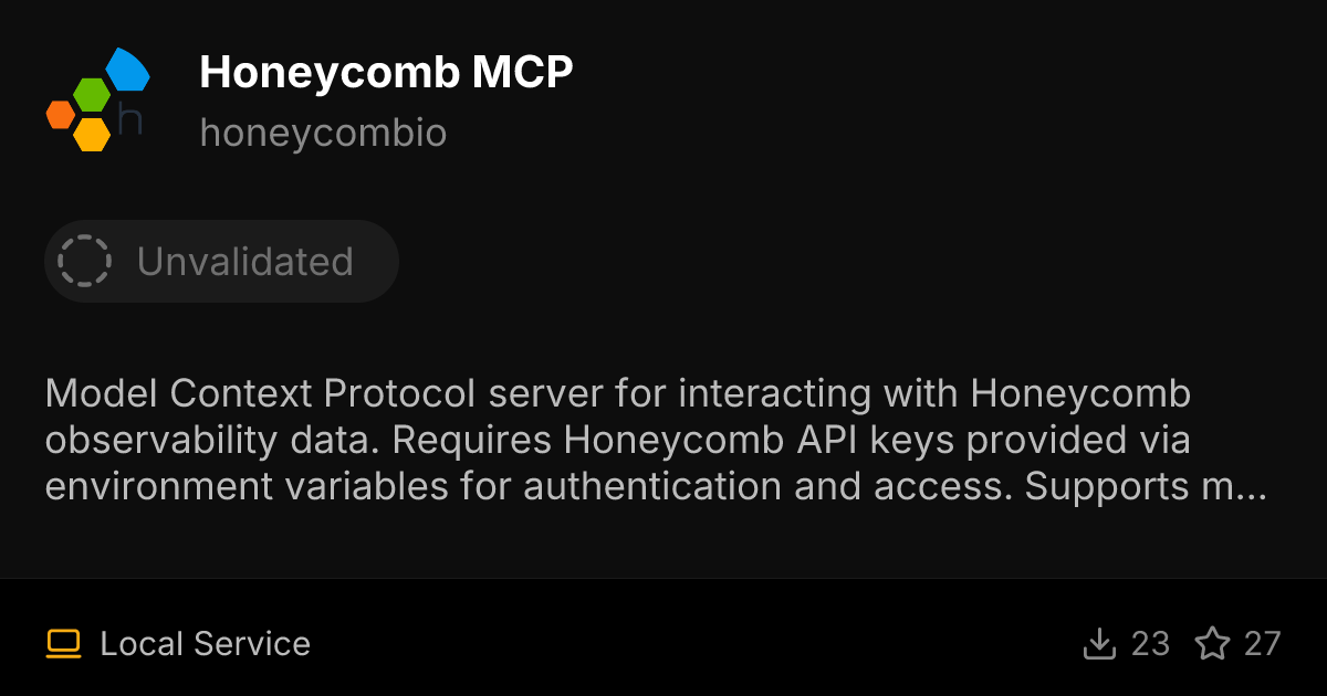 Honeycomb MCP | MCP Servers · LobeHub