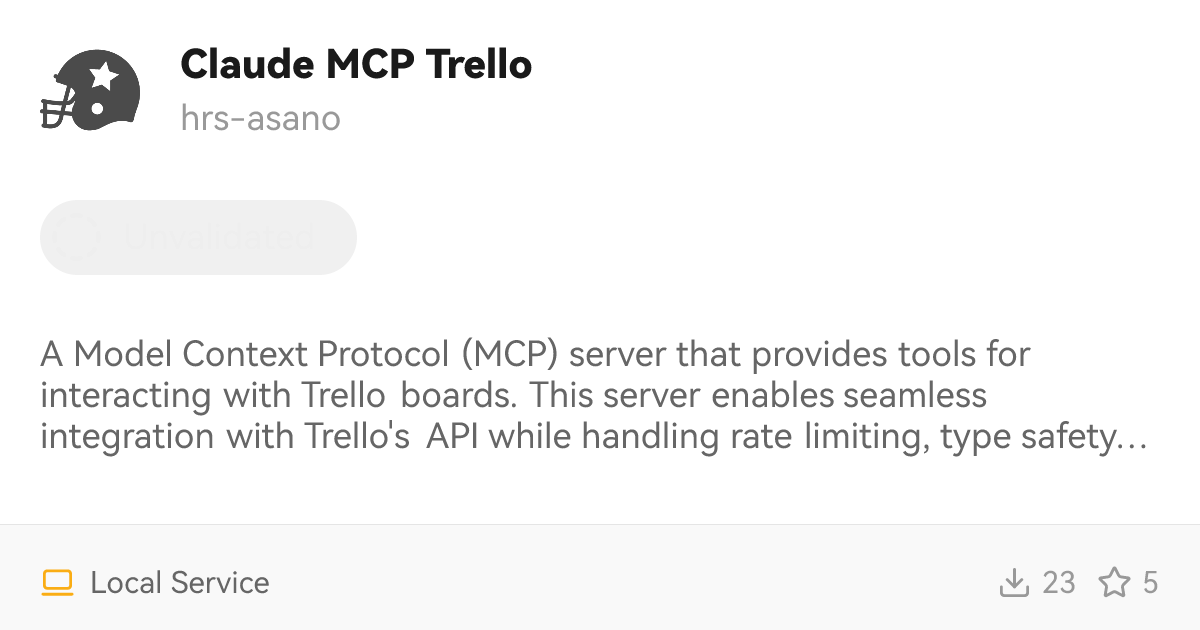 Claude MCP Trello | MCP Servers · LobeHub