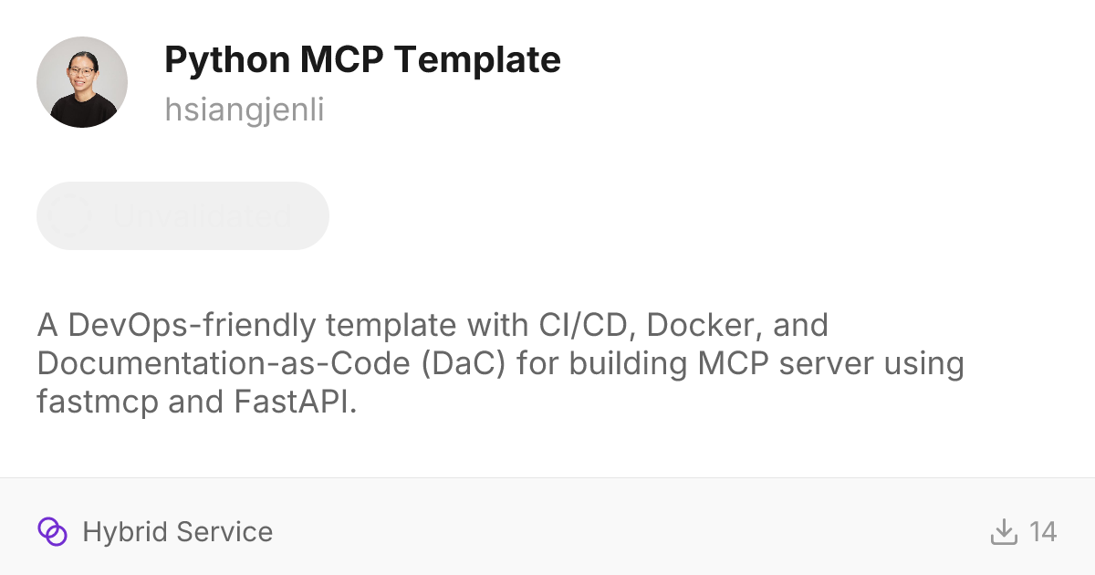 Python MCP Template | MCP Servers · LobeHub