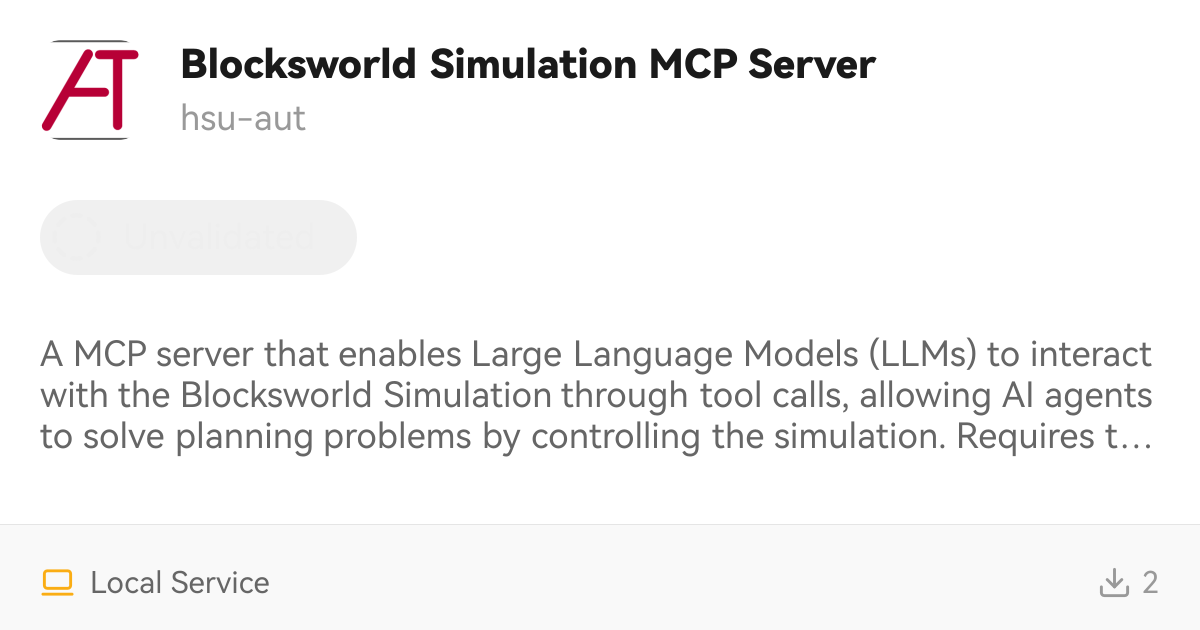 Blocksworld Simulation MCP Server | ... · LobeHub