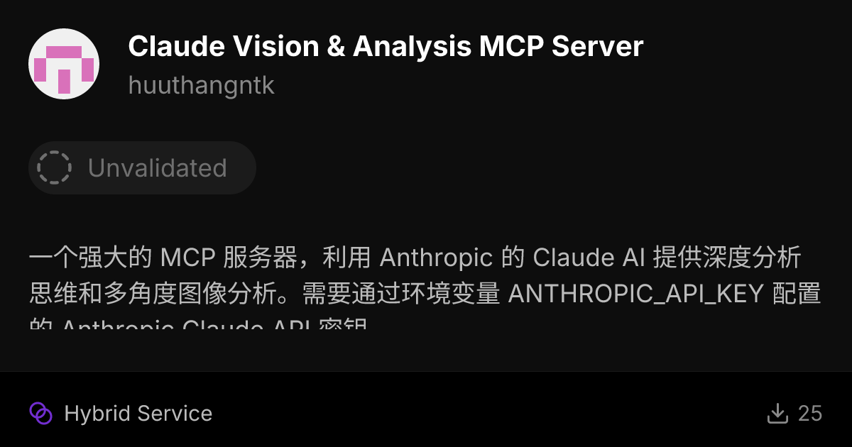 Claude Vision & Analysis MCP Server ... · LobeHub