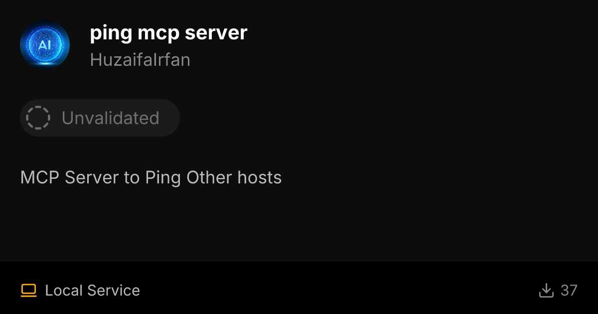 ping mcp server | MCP Servers · LobeHub