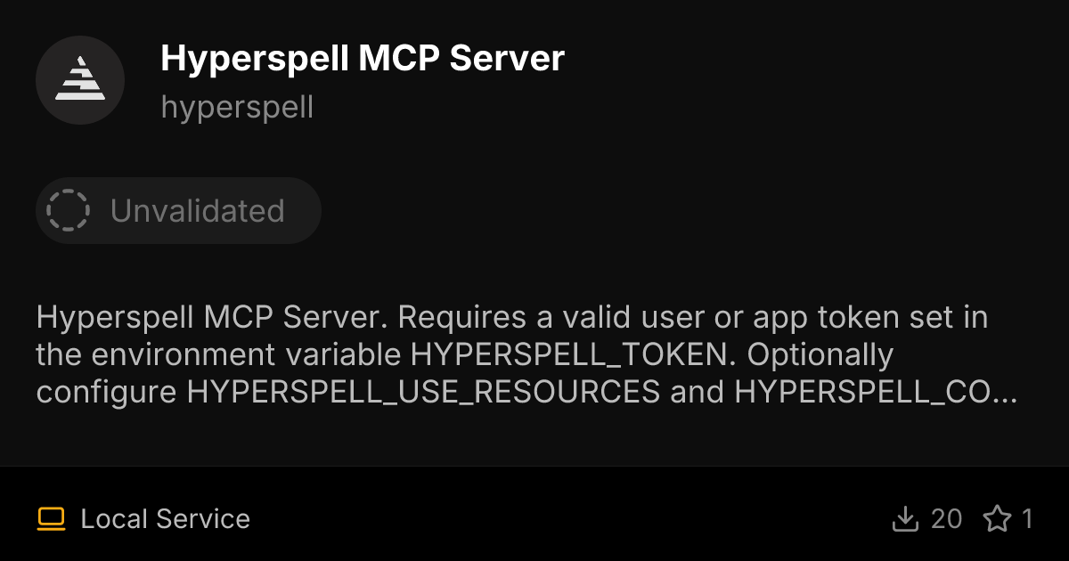 Hyperspell MCP Server | MCP Servers · LobeHub