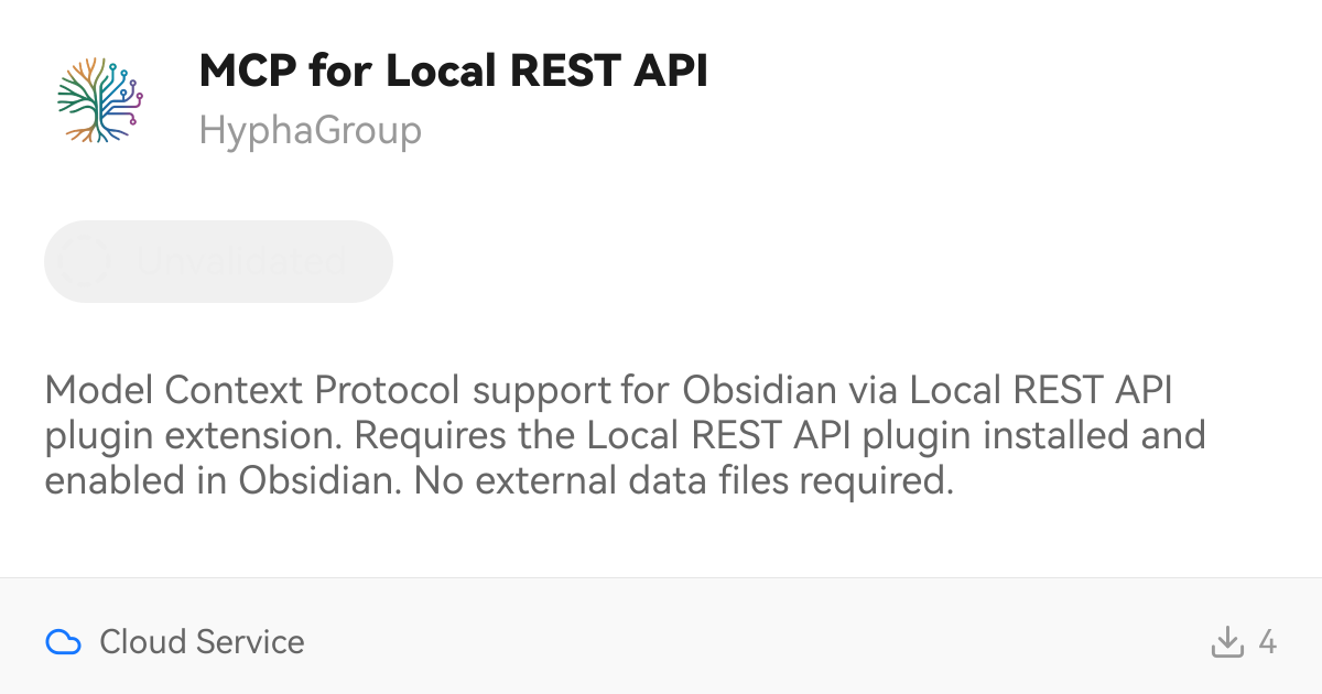 MCP for Local REST API | MCP Servers · LobeHub