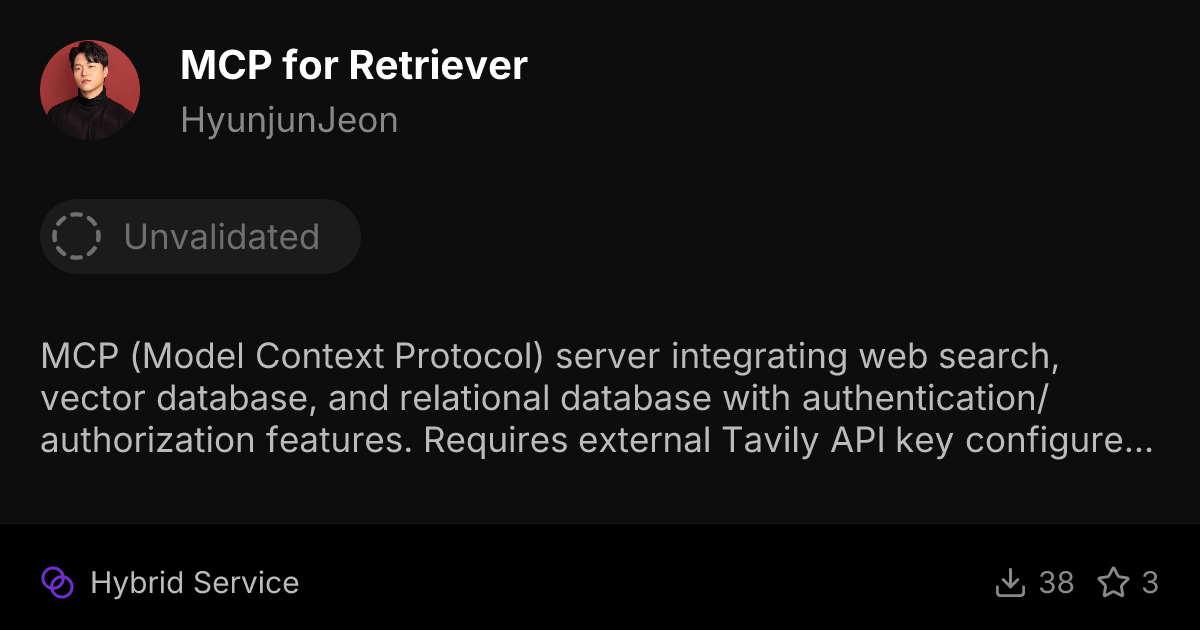 MCP for Retriever | MCP Servers · LobeHub