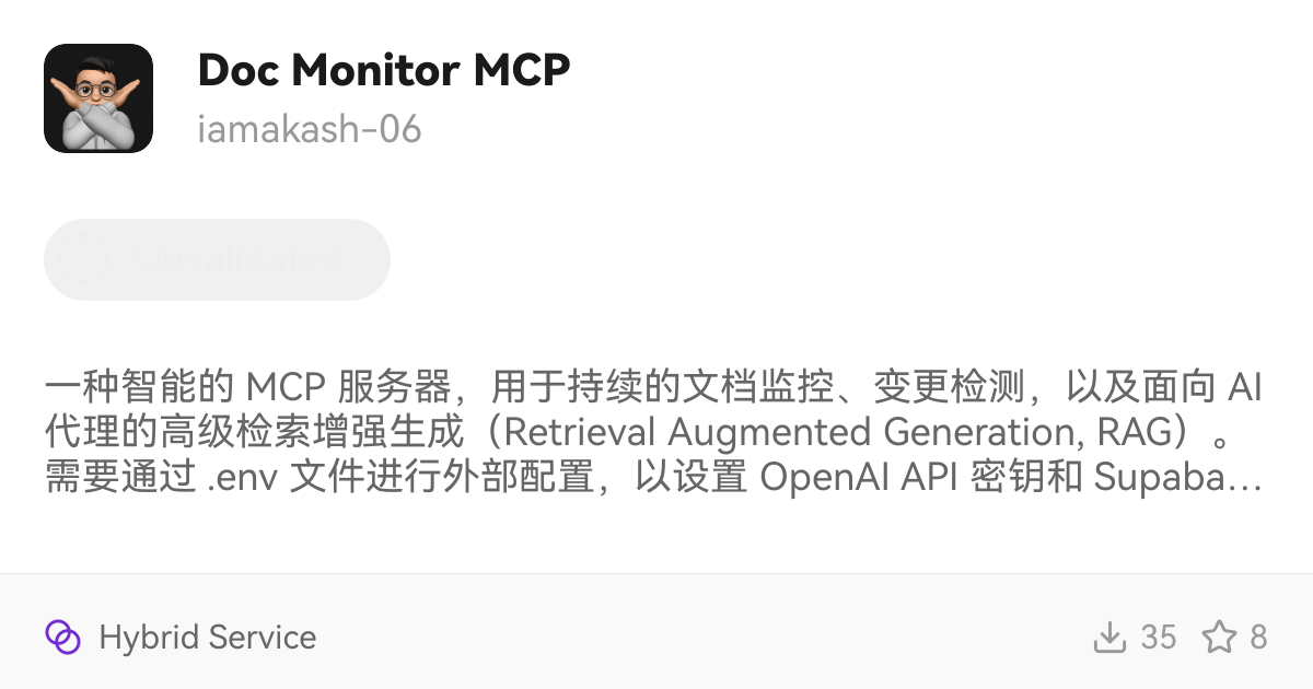 Doc Monitor MCP | MCP Servers · LobeHub