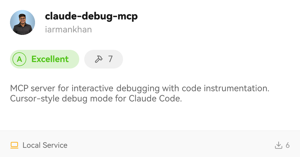 claude-debug-mcp | MCP Servers · LobeHub