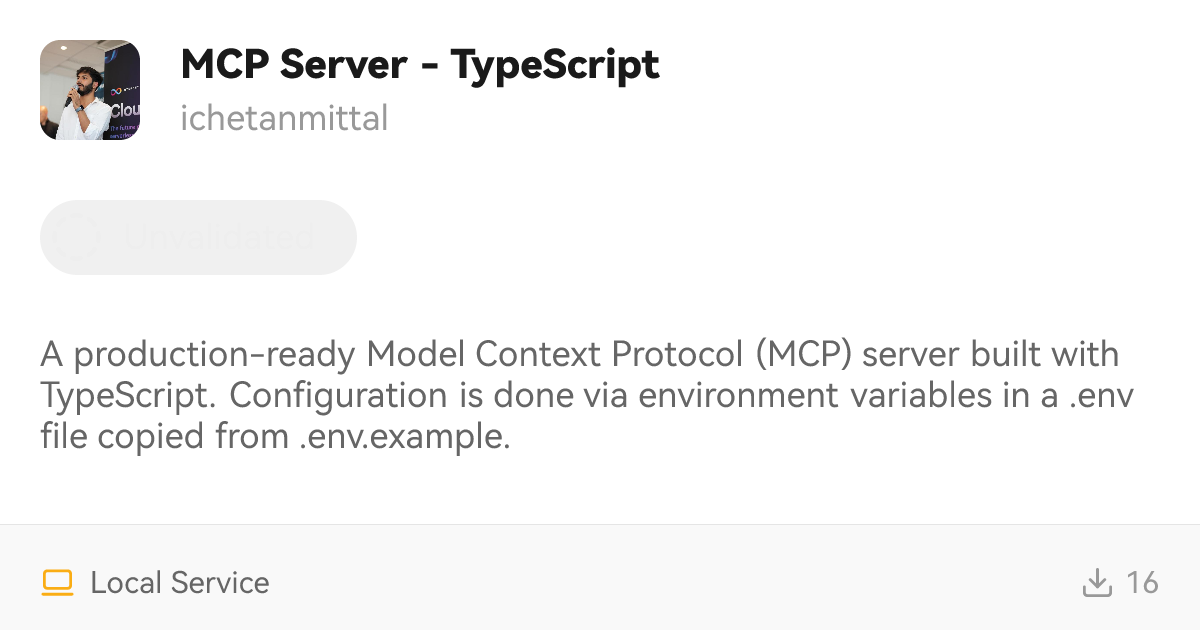 MCP Server - TypeScript | MCP Servers · LobeHub