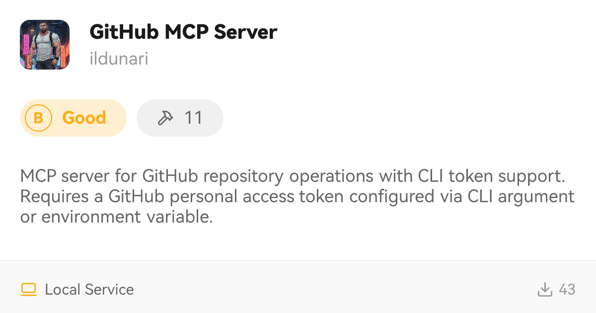 GitHub MCP Server | MCP Servers · LobeHub