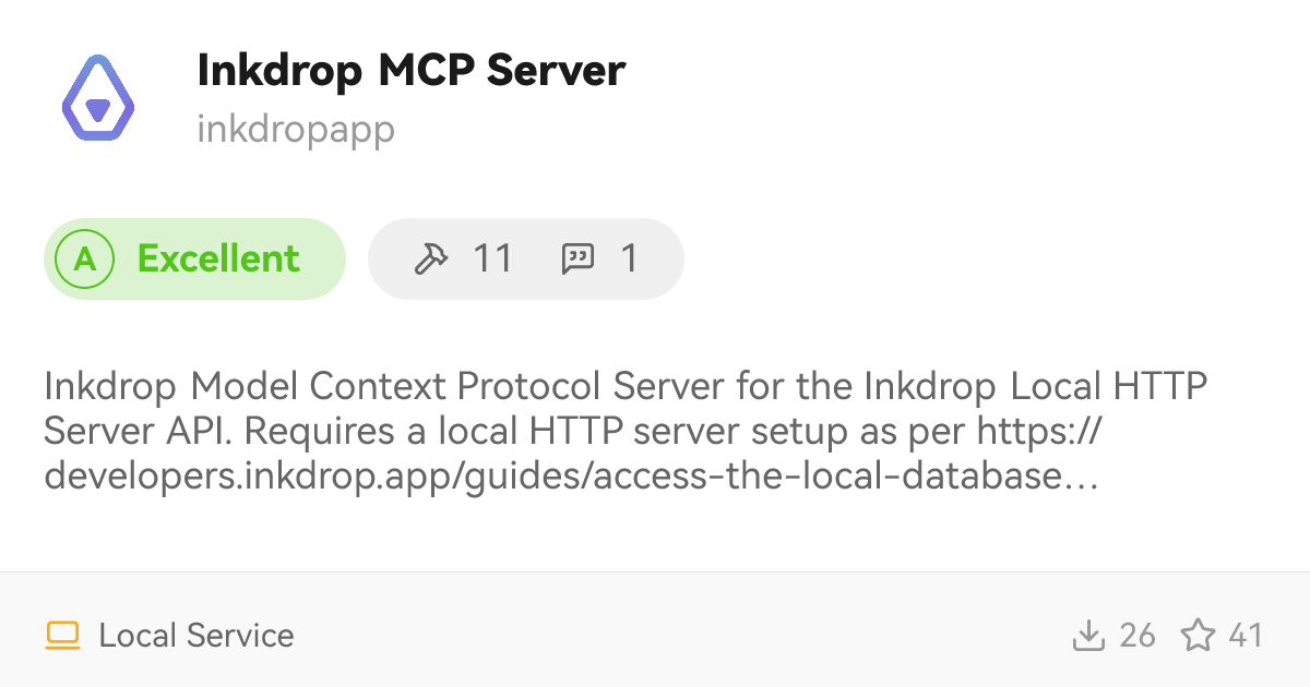 Inkdrop MCP Server | MCP Servers · LobeHub