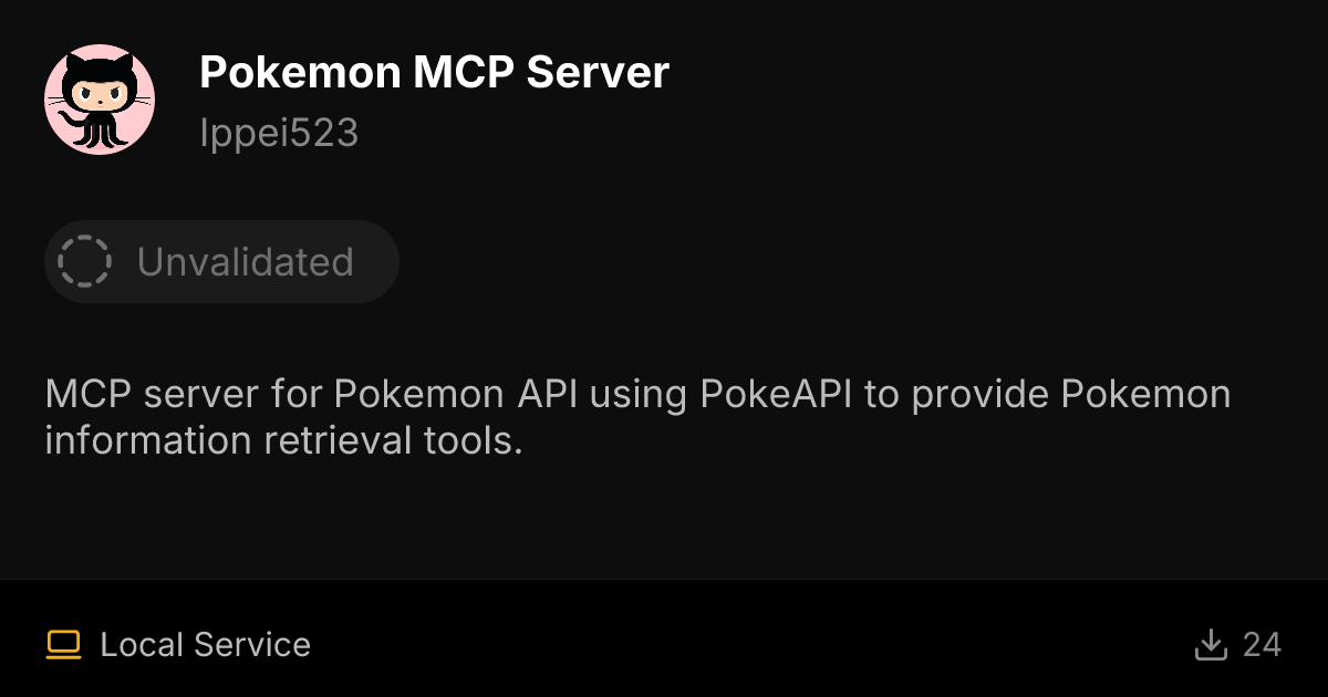 Pokemon MCP Server | MCP Servers · LobeHub