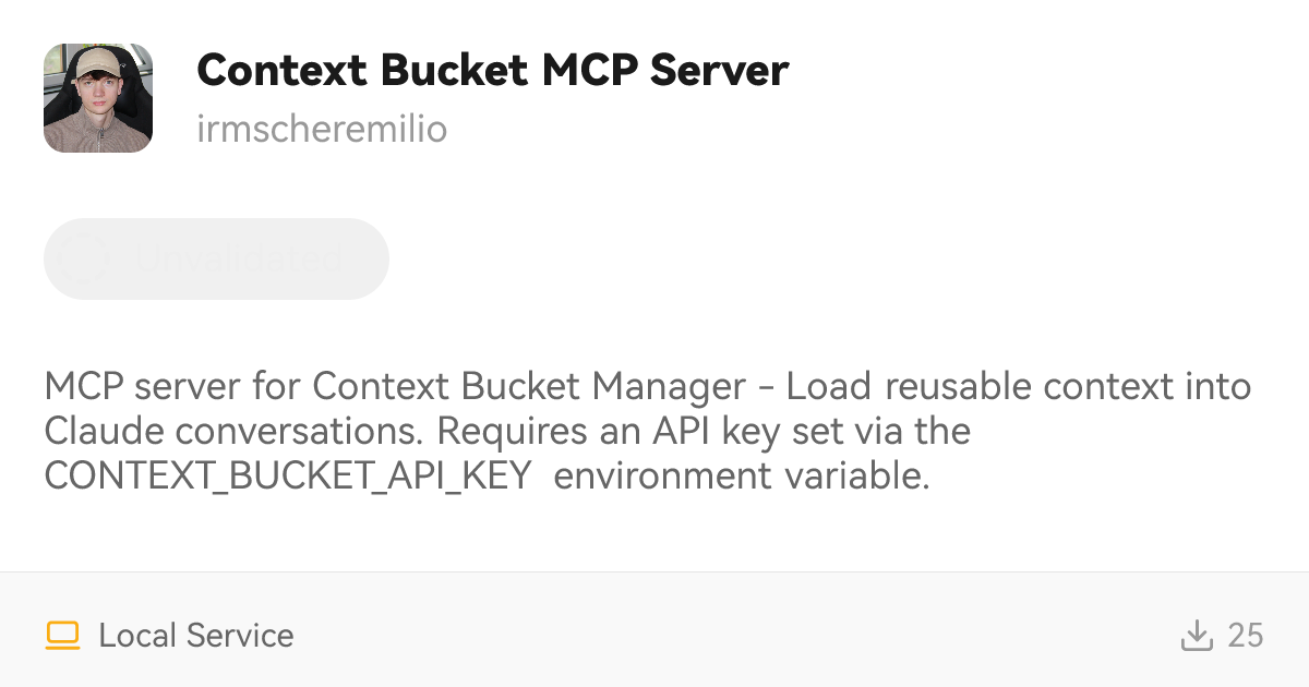 Context Bucket MCP Server | MCP Servers · LobeHub