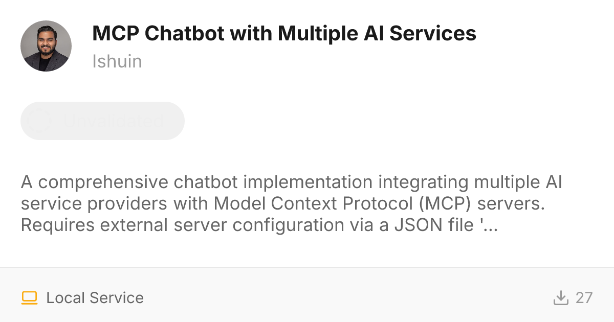 MCP Chatbot with Multiple AI Service... · LobeHub