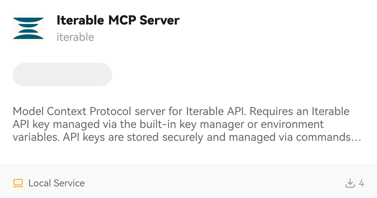 Iterable MCP 服务器 | MCP Servers · LobeHub