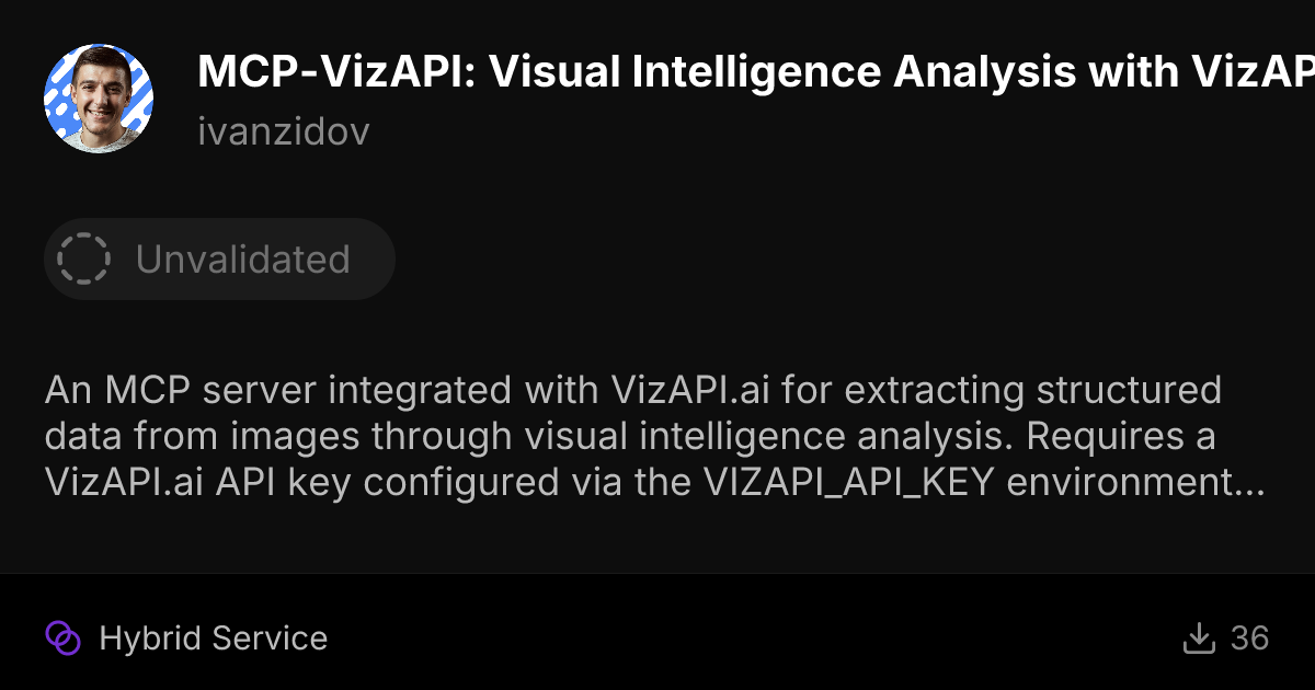 MCP-VizAPI: Visual Intelligence Anal... · LobeHub