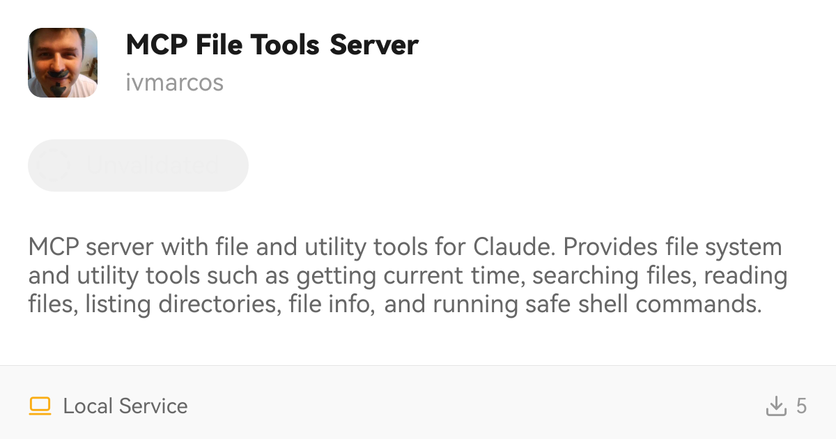 MCP File Tools Server | MCP Servers · LobeHub