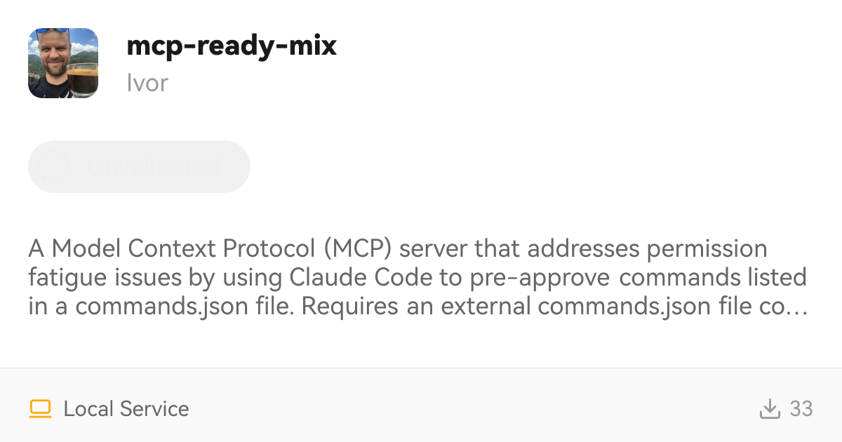 mcp-ready-mix | MCP Servers · LobeHub