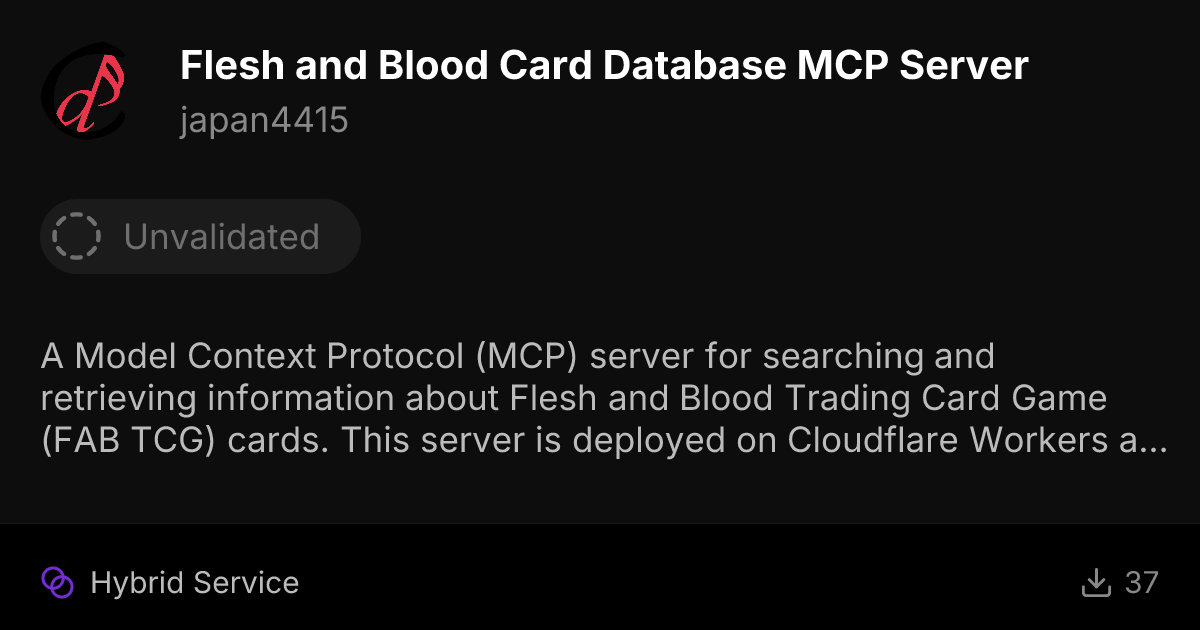 Flesh and Blood Card Database MCP Se... · LobeHub