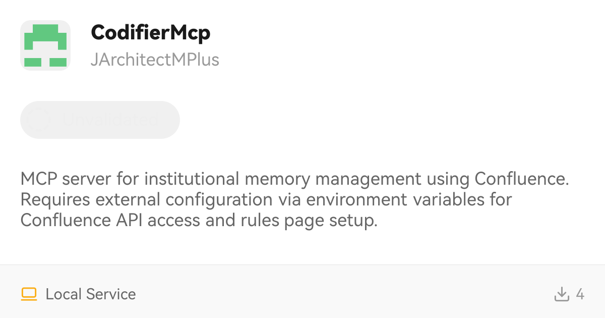 CodifierMcp | MCP Servers · LobeHub