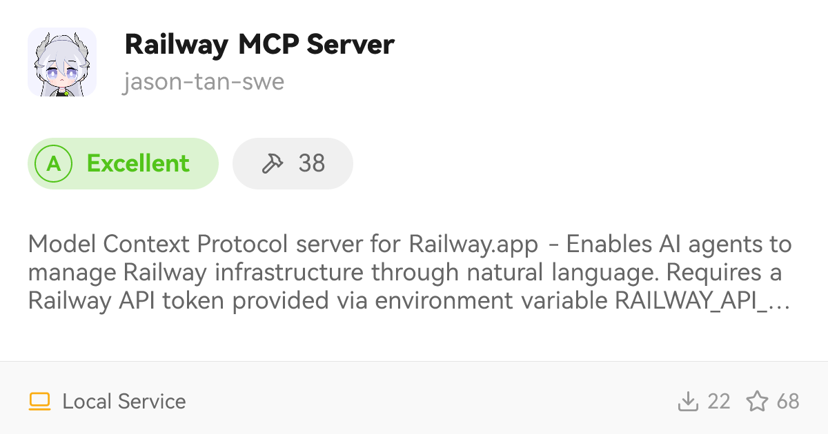 Railway MCP Server | MCP Servers · LobeHub