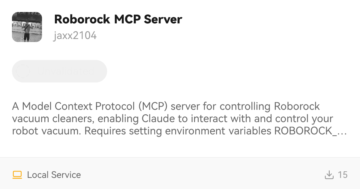 Roborock MCP 서버 | MCP Servers · LobeHub