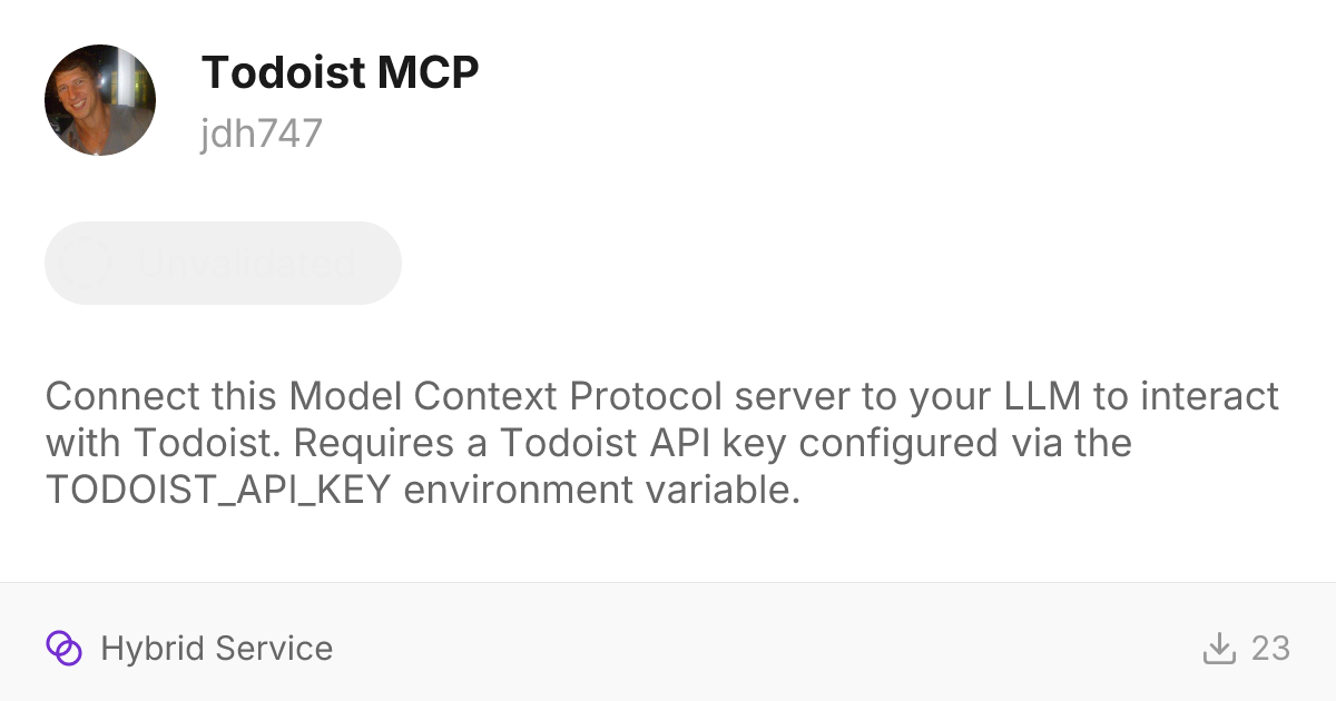 Todoist MCP | MCP Servers · LobeHub