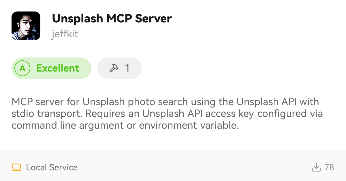 Unsplash MCP Server | MCP Servers · LobeHub