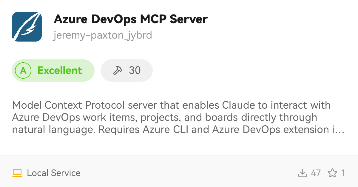 Azure DevOps MCP Server | MCP Servers · LobeHub