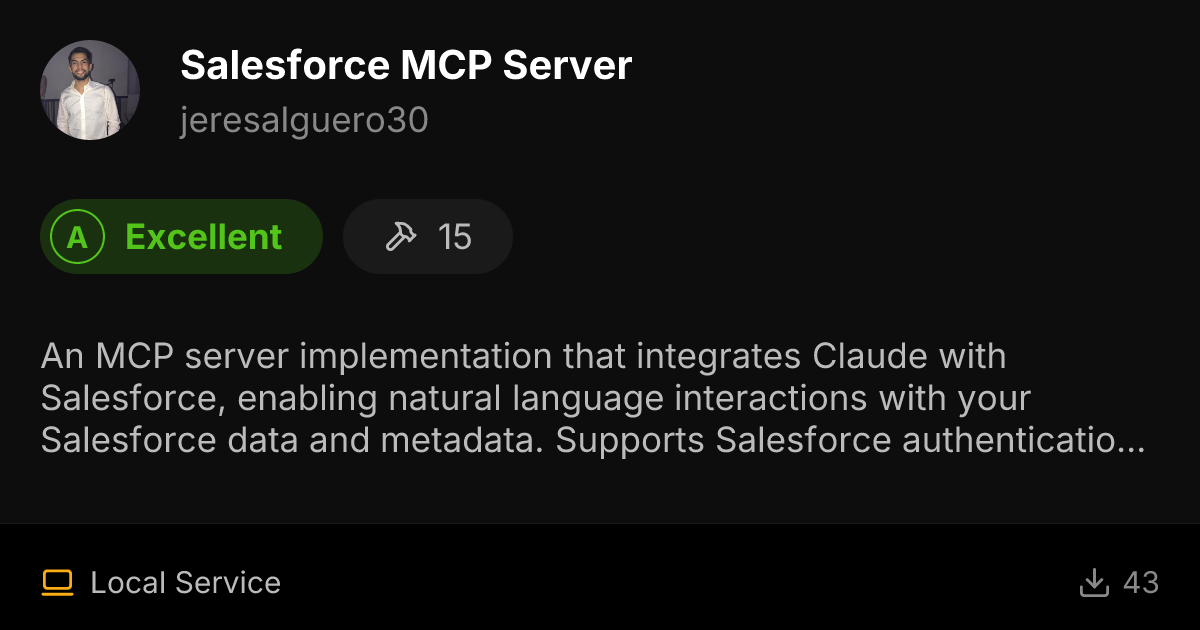 Salesforce MCP Server | MCP Servers · LobeHub