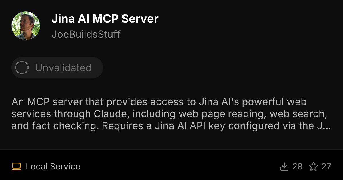 Jina AI MCP Server | MCP Servers · LobeHub