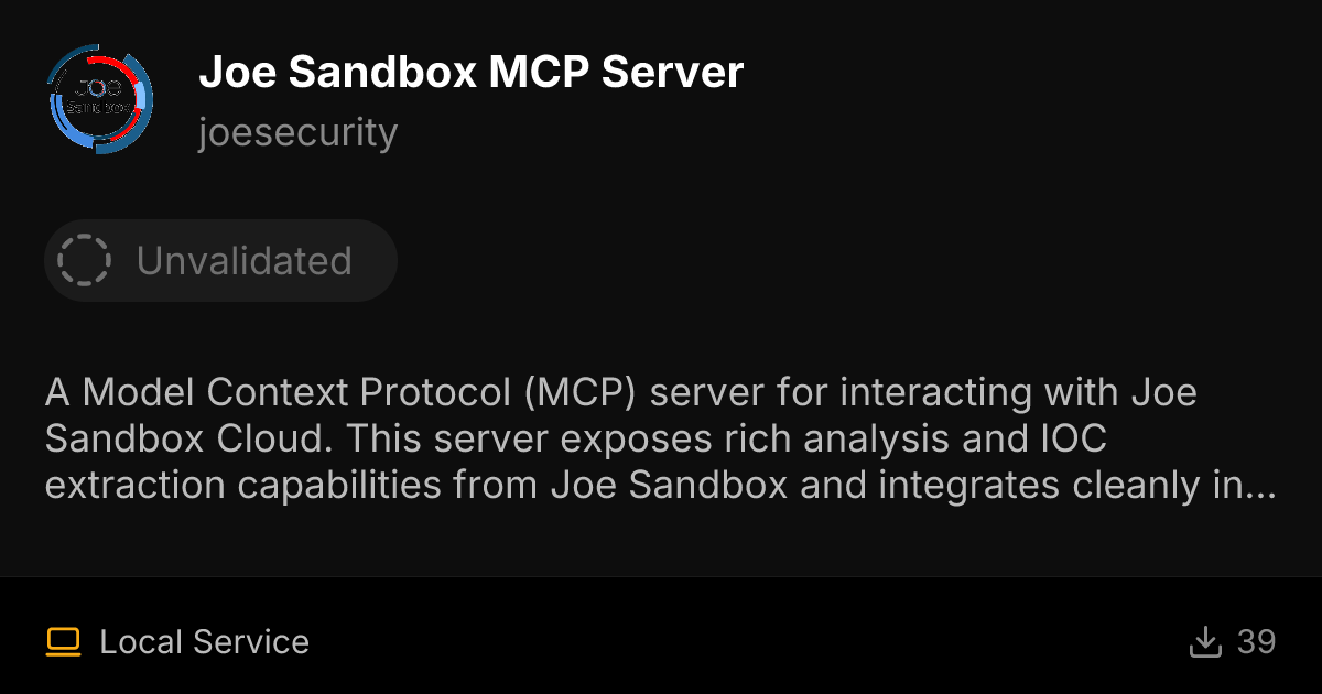 Joe Sandbox MCP Server | MCP Servers · LobeHub